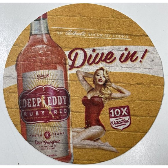 Vodka Pin Up | Dining | Craft Beer Coaster Deep Eddy Vodka Ruby Red ...